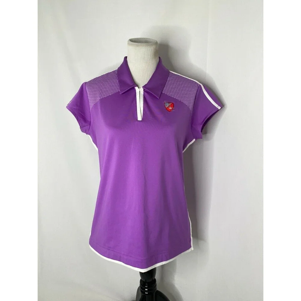 adidas | Tops | Adidas Golf Womens Polo Shirt Purple Climacool East ...